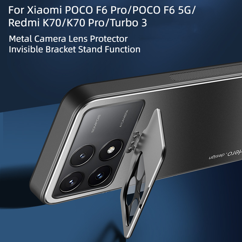 Luxury Metal Glass Camera Lens Protector Invisible Bracket Shockproof ...