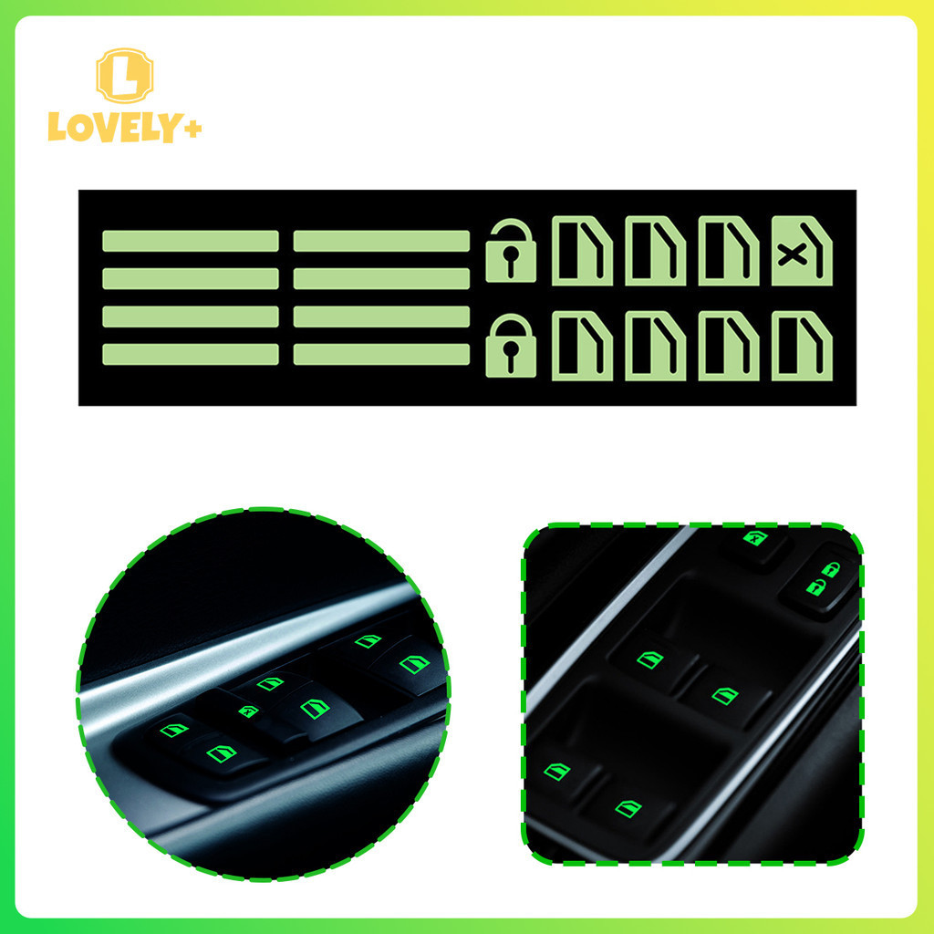 Universal Toyota Window Luminous Stickers Car Styling Door Button ...