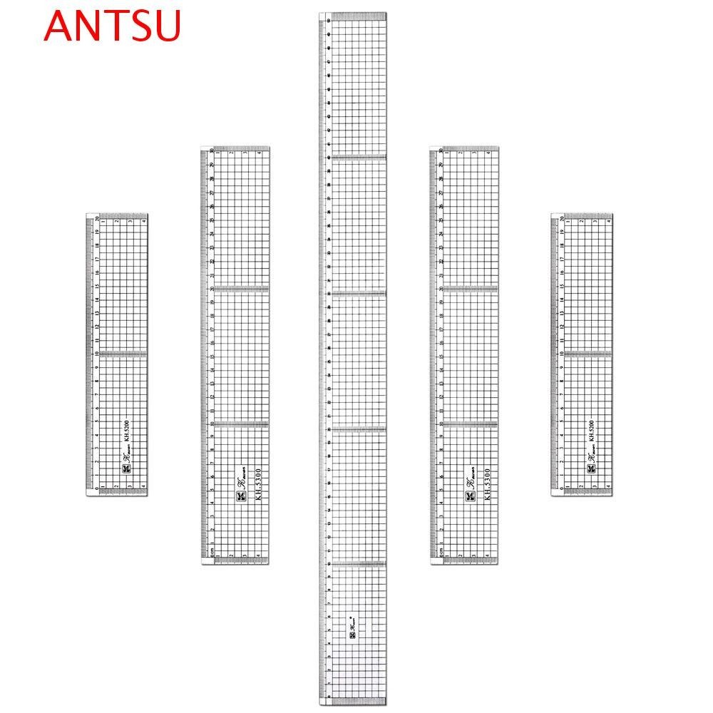 ANTSU Transparent Ruler Board, 20 30 50cm PVC Grid Students Ruler ...