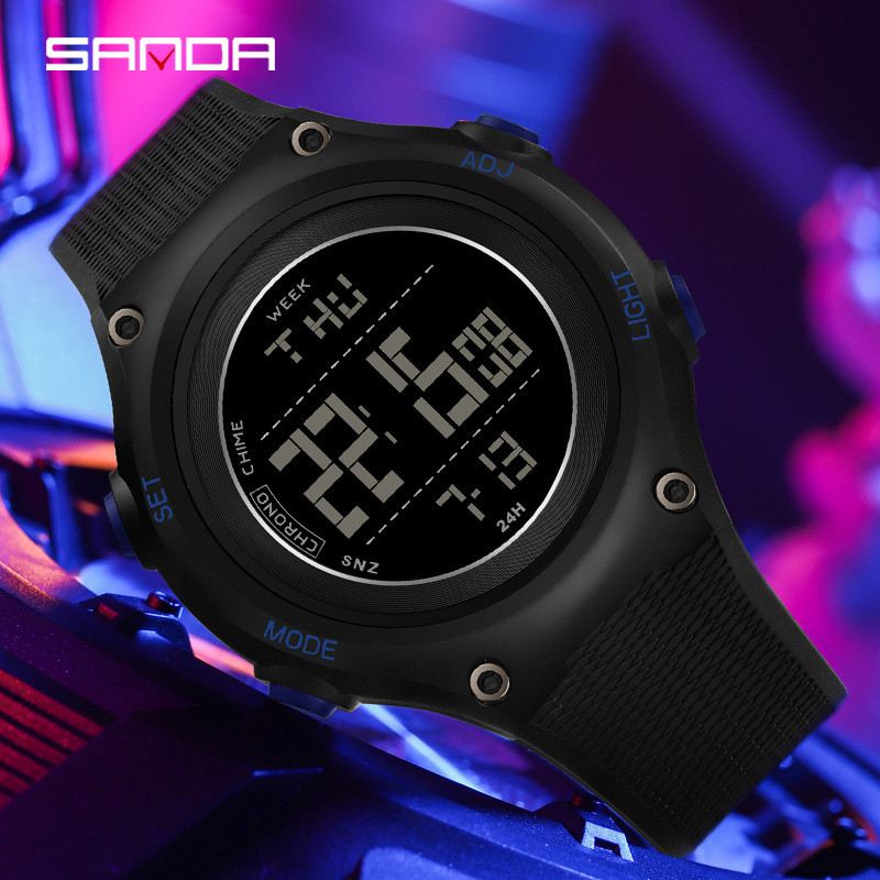 SANDA Hot Selling Electronic Watch LED Display Trendy and Fashionable ...