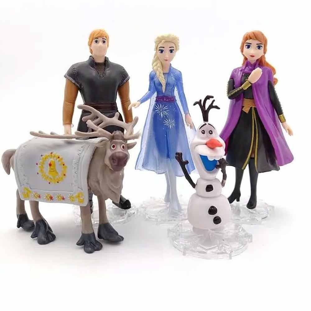 Disney Frozen 2 Figures 5 Pcs Toys Gift Set Elsa Anna Kristoff Olaf Sven Cake Toppers | Shopee ...