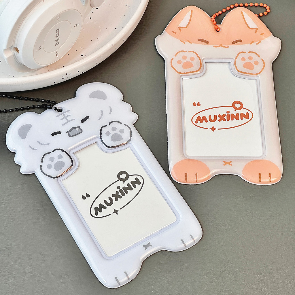 Ins Cartoon Animal Shaped Card Holder Idol Small Card 3 Inch Storage ...