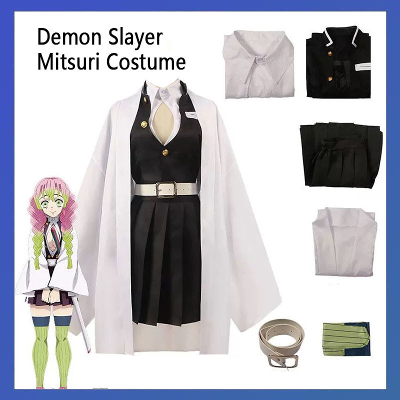 Demon Slayers Kanroji Mitsuri Cosplay Kimetsu No Yaiba Halloween ...
