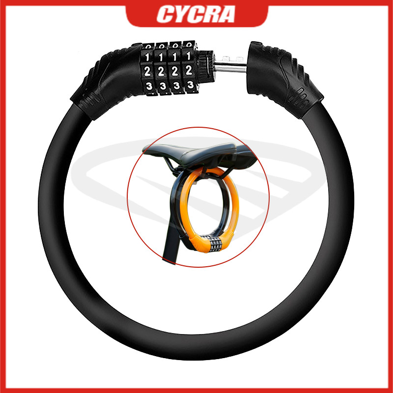 Bicycle Lock Anti-theft 4 Digital Password MTB Security Cable Lock ...