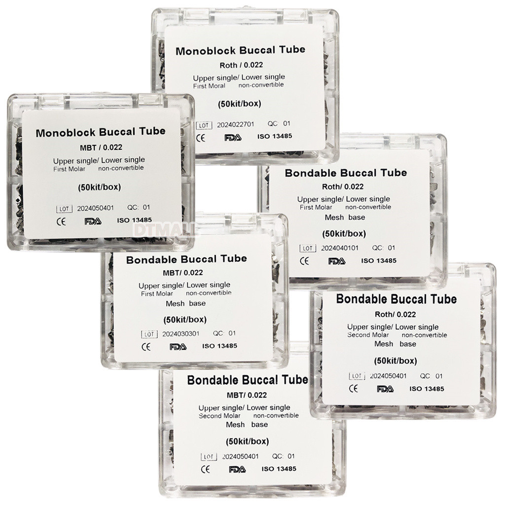 200pcs Dental Orthodontic Buccal Tubes Roth 0.022 Monoblock mesh ...