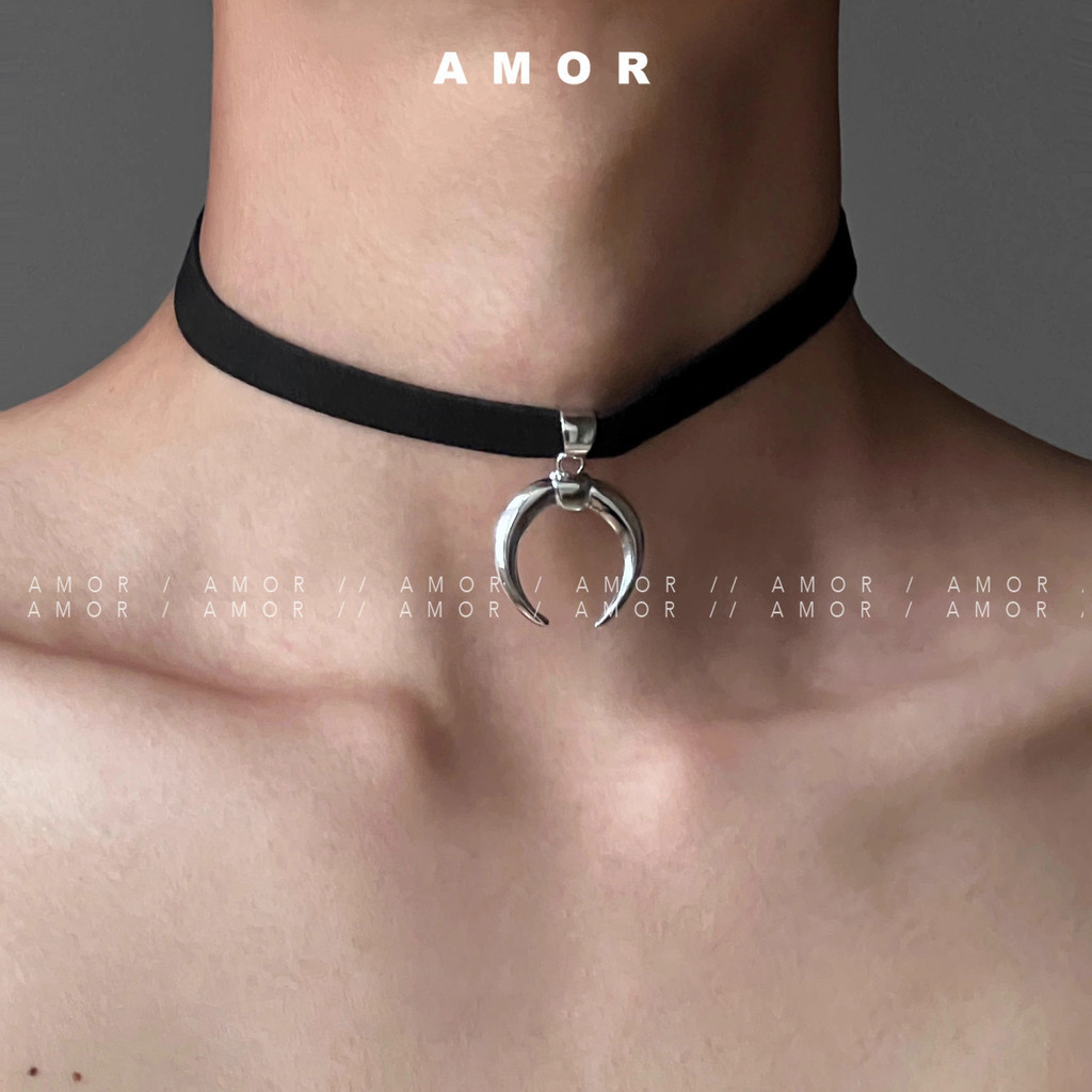Crescent Simple Spicy Girl Collar Y2K Subcultural Crowd Design Sweet ...