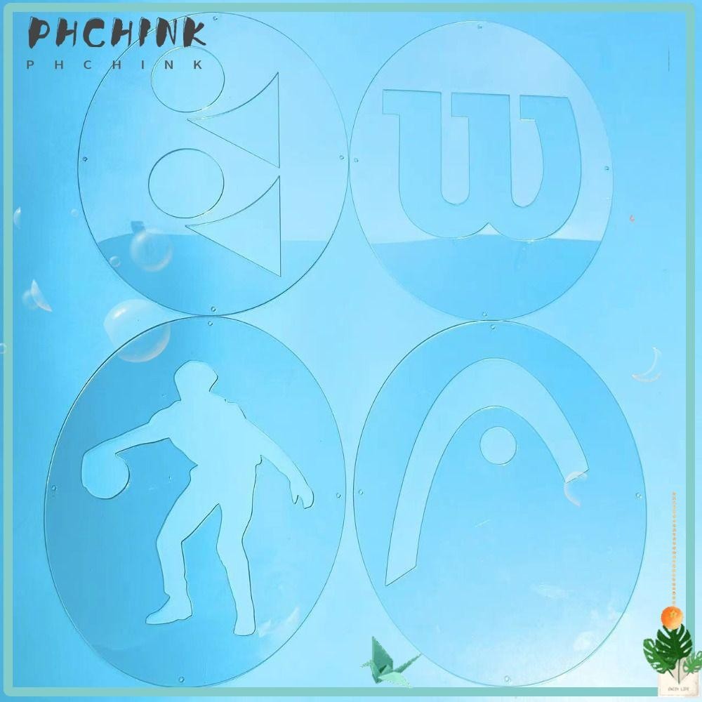 CHINK Binminton Racket LOGO Stencil, Plastic Reusable Racquet Marker ...