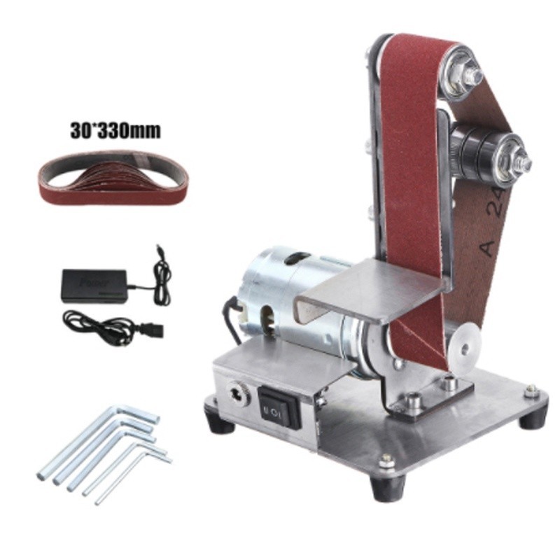 &1 Set Mini Electric Belt Machine Sander Sanding Grinding Polishing ...