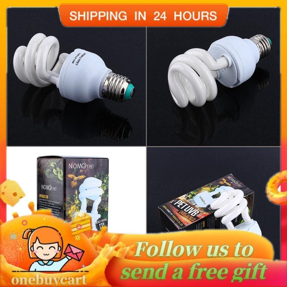 Onebuycart 13W UVB 5.0 E27 Base Energy Saving Tortoise Snake Reptile ...