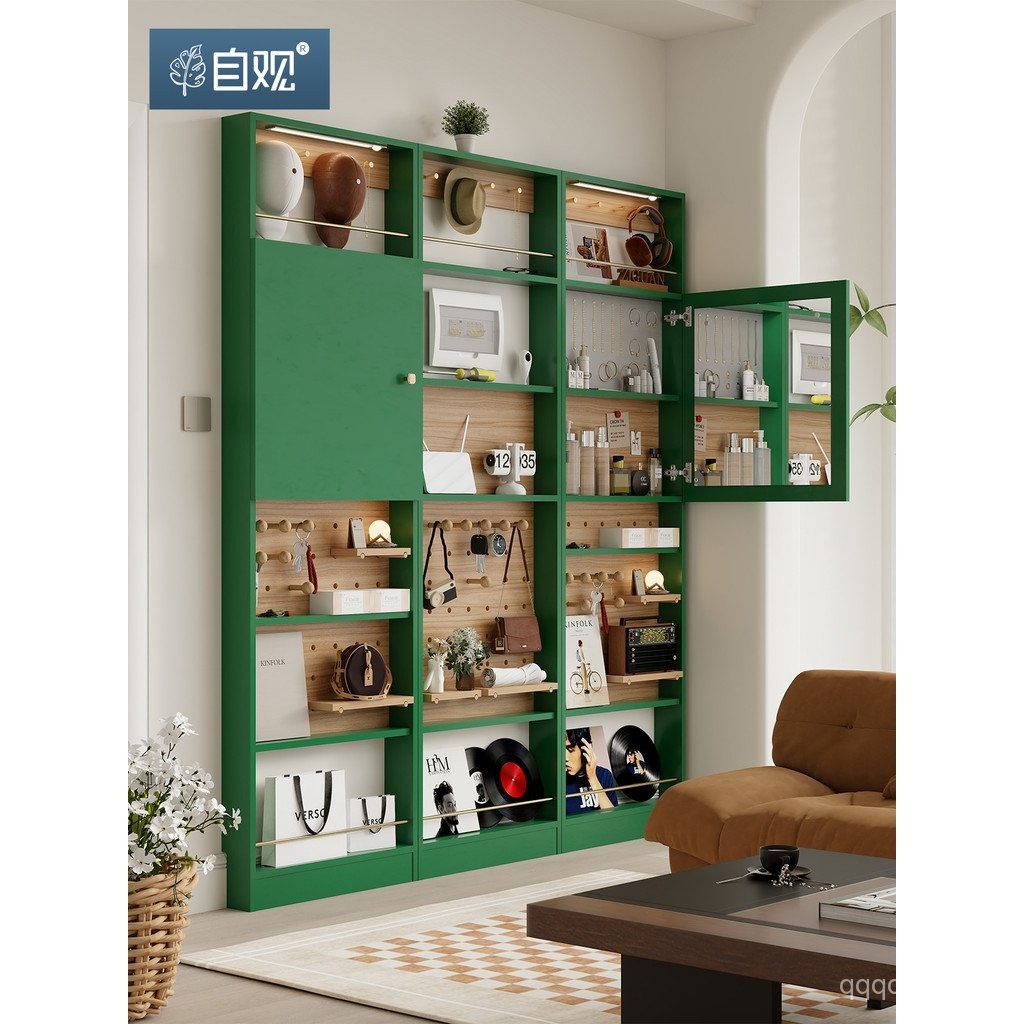 Self-View Green Entryway Cabinet Hallway Bedroom Door Back Pegboard ...