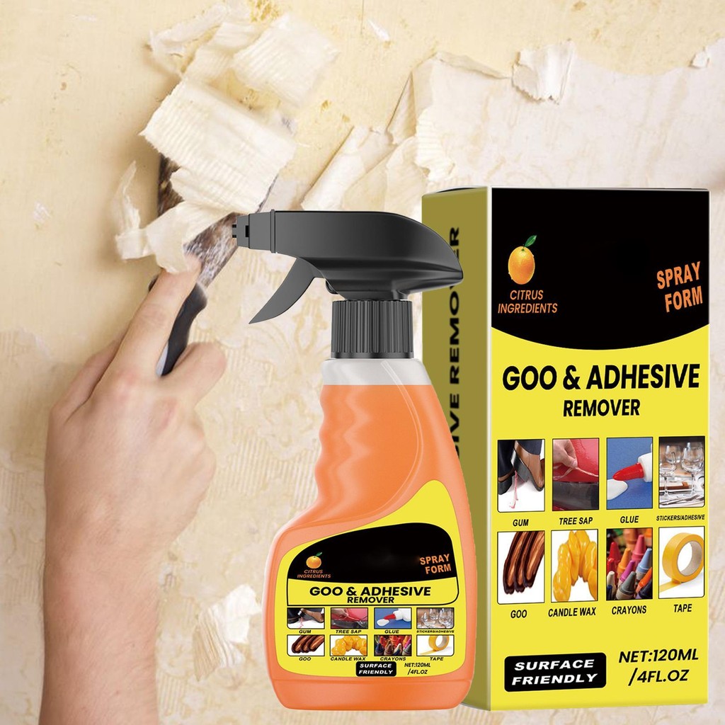 Adhesive Remover Powerful Glue Removal Spray Liquid Tape Remover 120ml ...