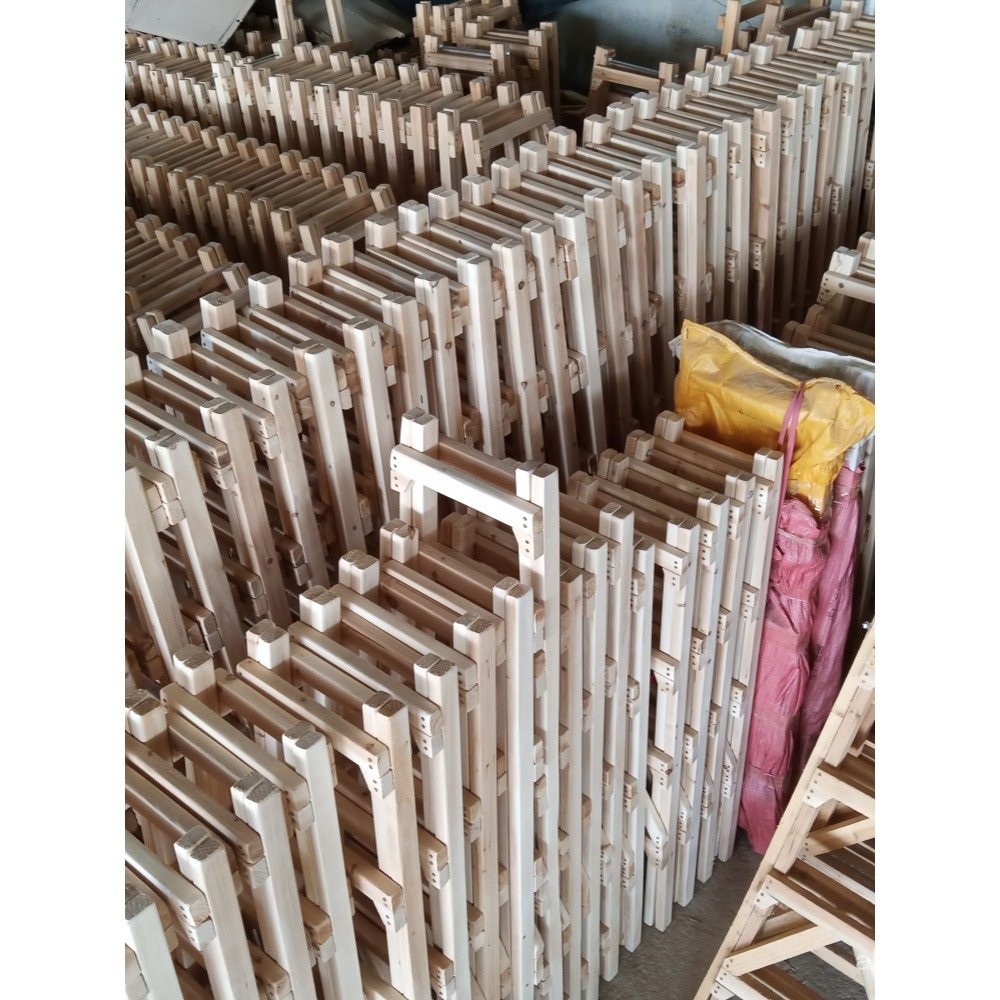 Fir Wooden Step Ladder for Renovation, Solid Wood Walking Ladder for ...