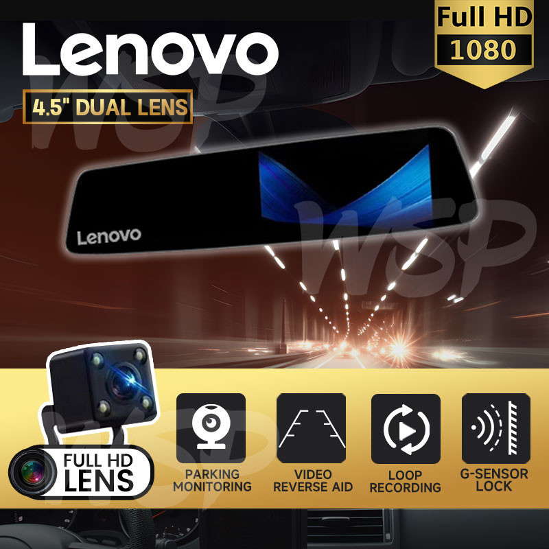 Car LENOVO Dashcam Cam for Car with Night Vision 70mai Dual Lens FHD ...