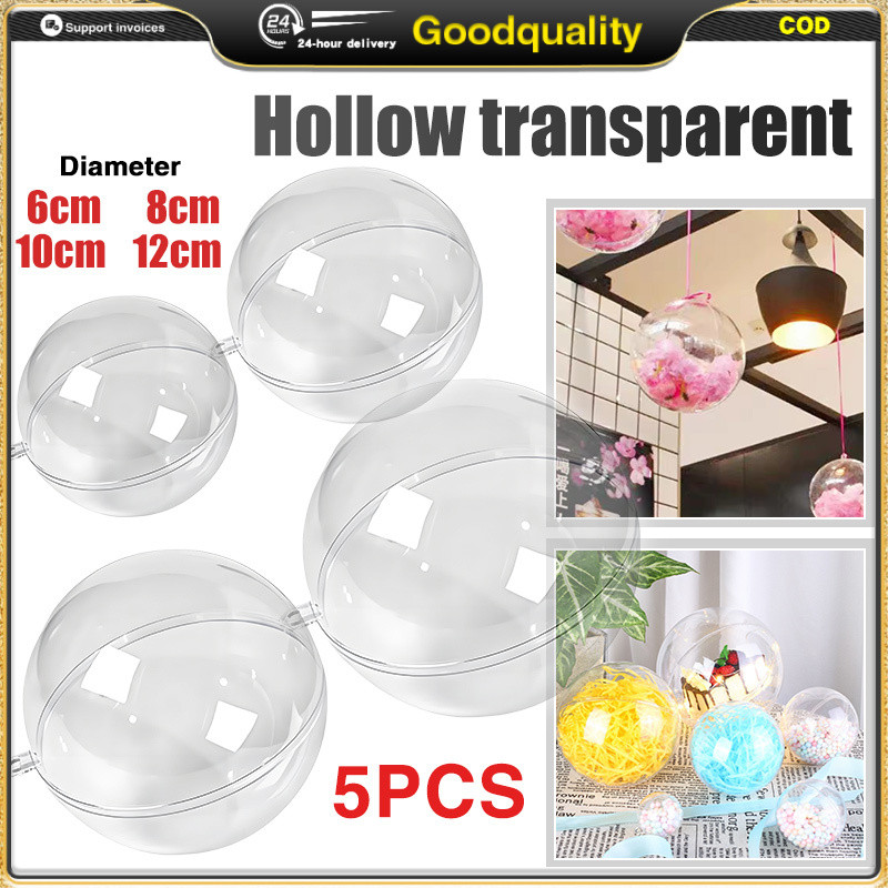 Acrylic Hollow Ball DIY Christmas Decor Tree Balls Craft Ball DIY For ...