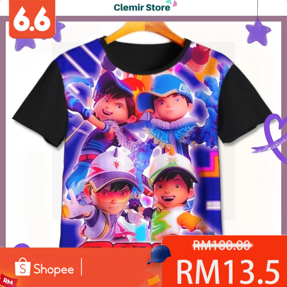 Boboiboy Fusion Children's T-Shirt Season 2 For Ages 1-12 Years ...