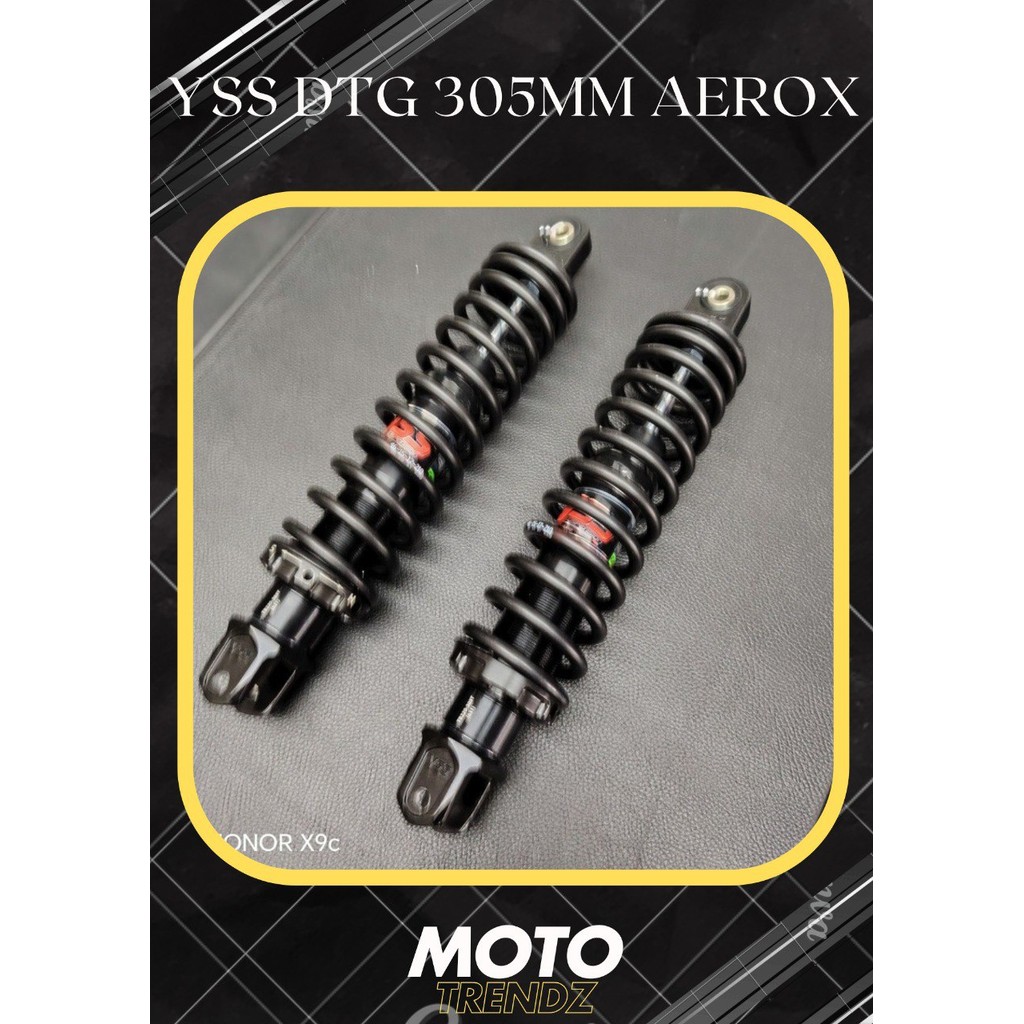 yss suspension dtg plus yamaha aerox / nmax v2 black black | Shopee ...