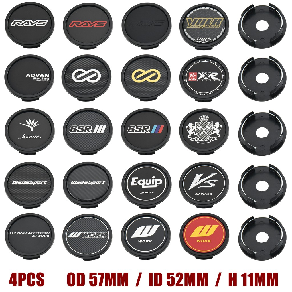57mm Wheel Center Caps Rim Cap RAYS WORK EQUIP ENKEI SSR XXR Wheel ...