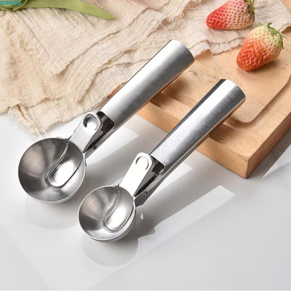 LYNDON 3pcs Ice Cream Scoop, Stainless Steel Press-type Design Ice ...