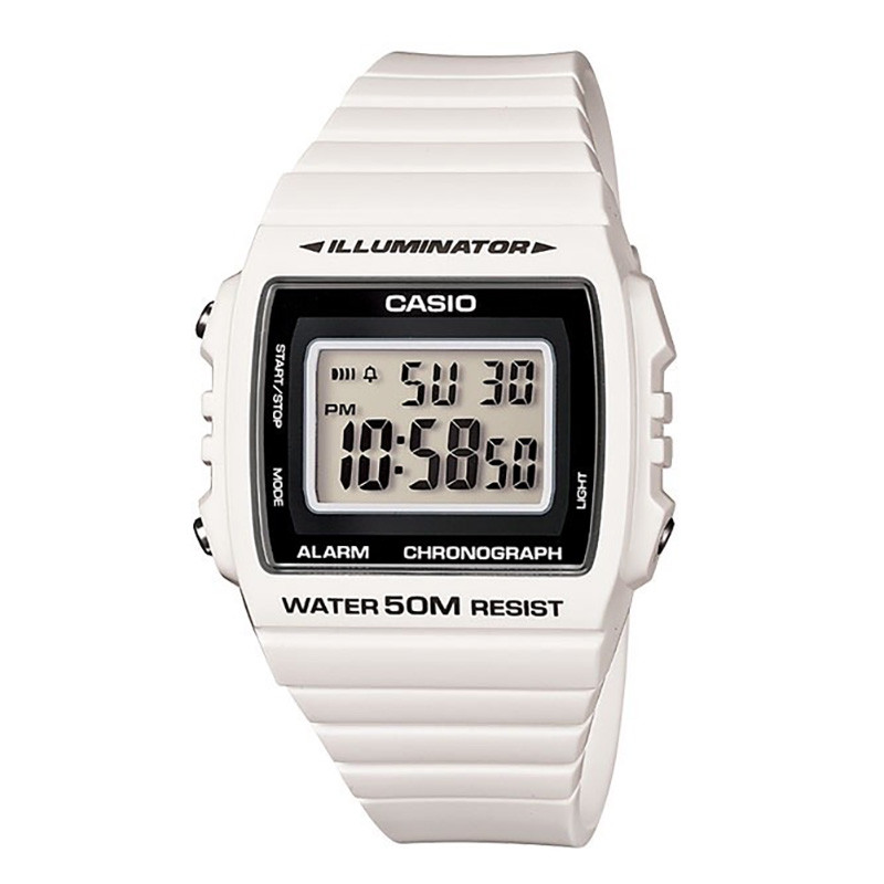 Casio (W-215H-7AVDF) White Resin Strap 50 Meter Digital Watch | Shopee ...