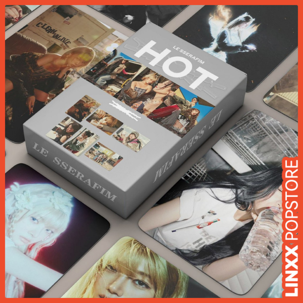 LINXX 55Pcs LE SSERAFIM LOMO Star Photo Cards K-Pop Girl Group Fan ...