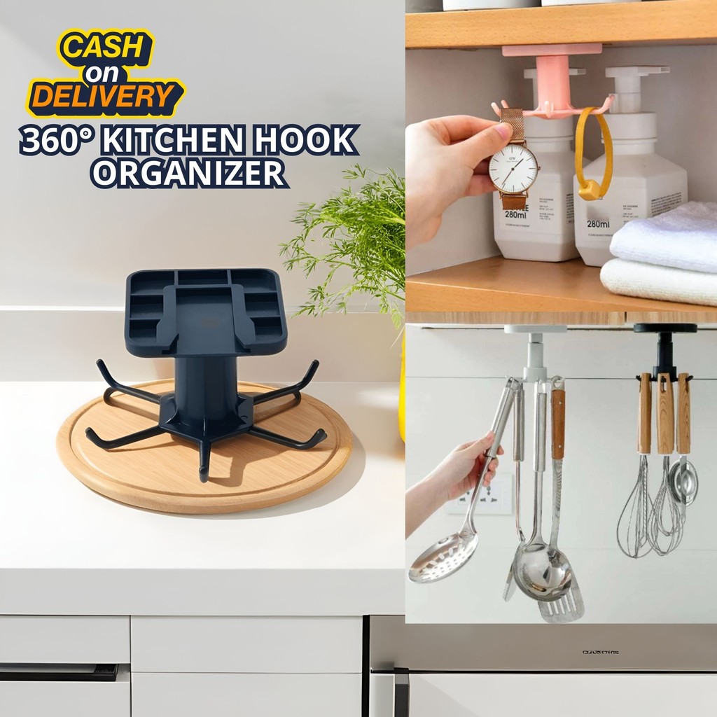 HomeBiz 360° Kitchen Hook Organizer and Sabitan ng Sandok 10.5cm ...