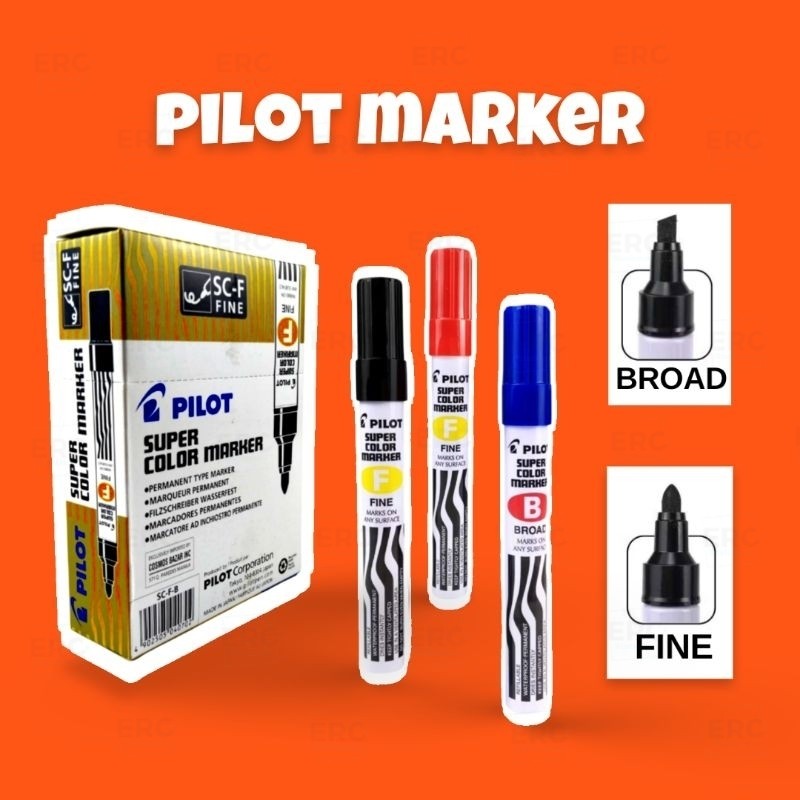 Genuine Japan PILOT Pentel Permanent Waterproof Broad Fine Pen Refill ...