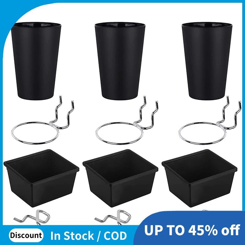 Best Sell 6 Sets Pegboard Bins Pegboard Cups with Hooks, Pegboard Hooks ...