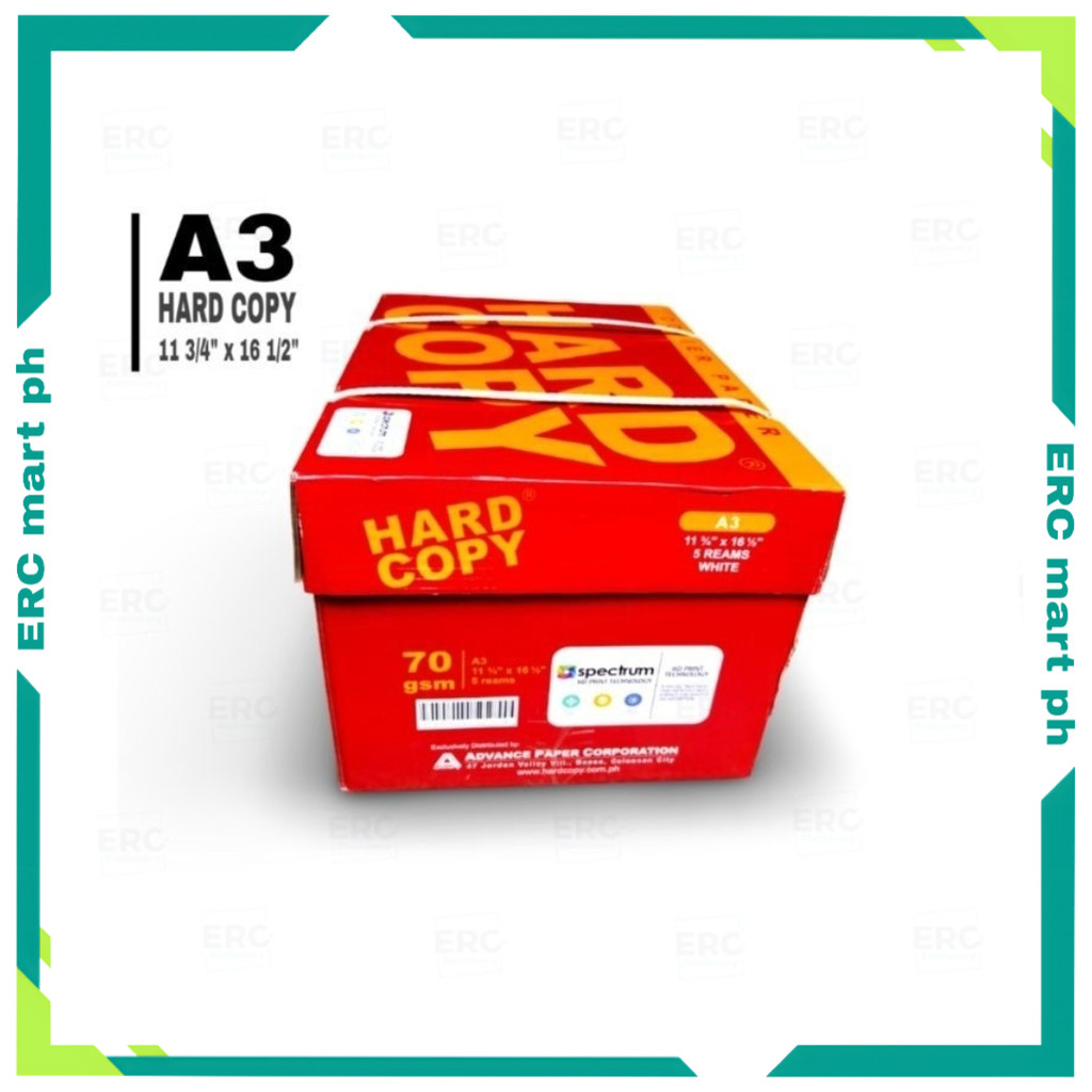 ERC A3 HARDCOPY - 70gsm Sub20 Ultra White Bond Paper, Coupon Band, One ...