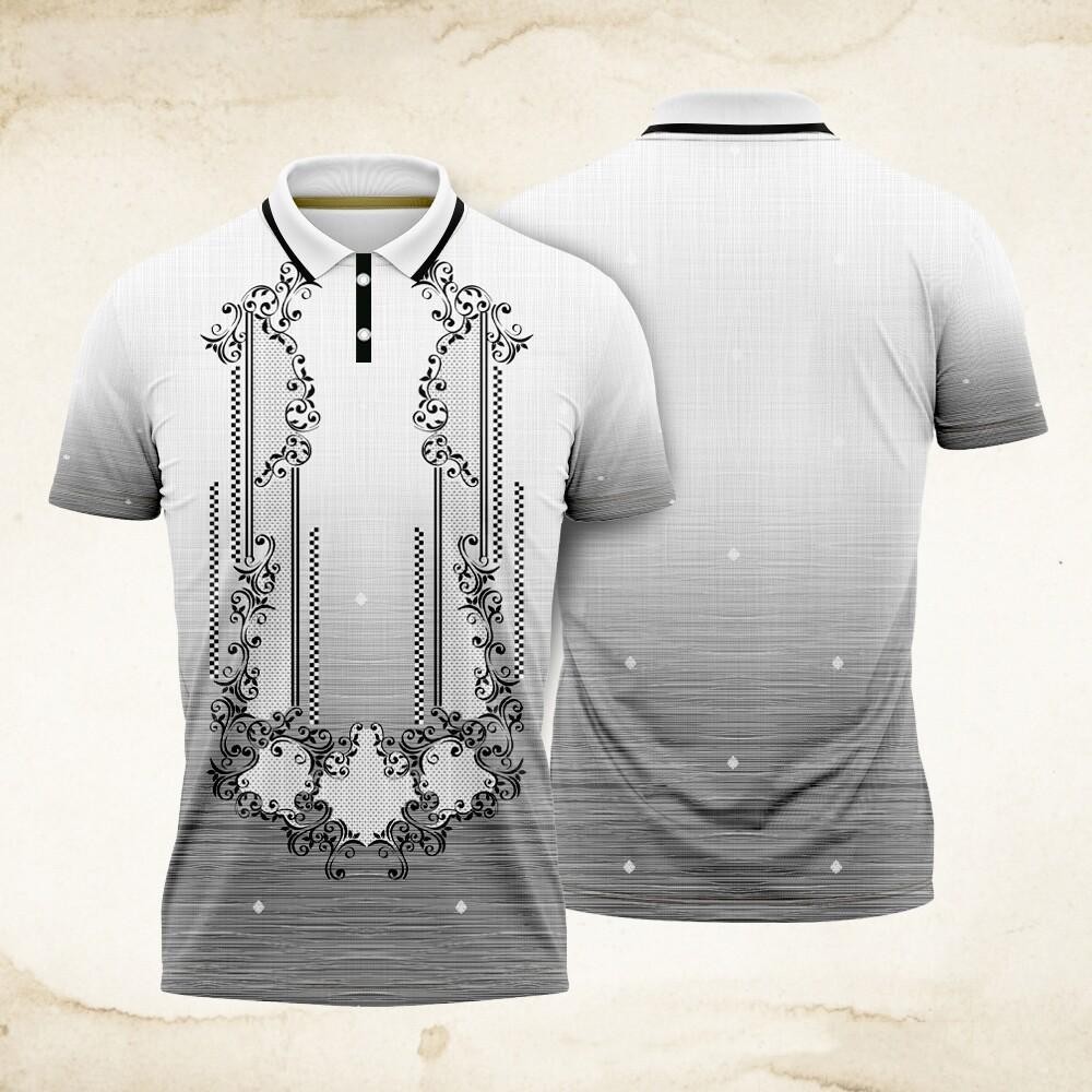 Asean Attire For Men Ethnic Retro Polo Shirt Modern Barong Tagalog For ...