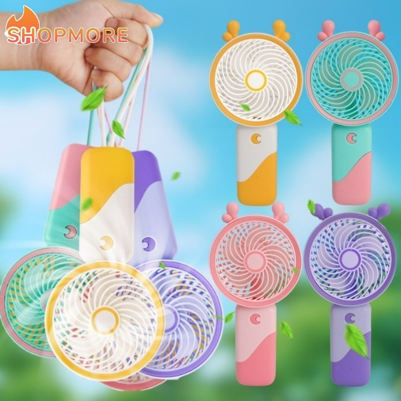 Multi-Speed Adjustable Handheld Fan - Portable Cartoon Office Dormitory ...