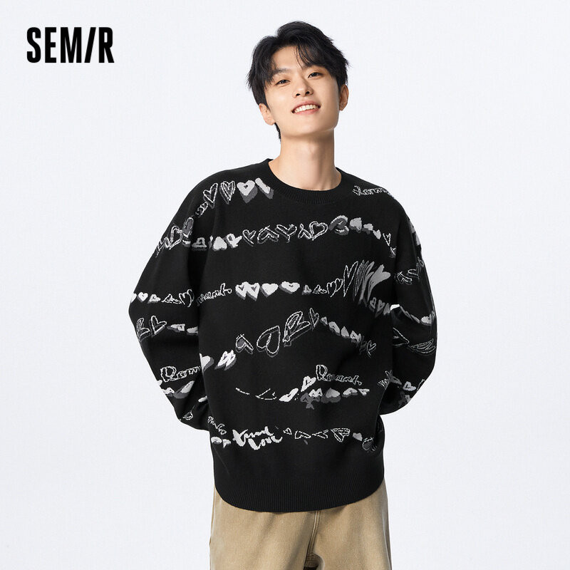 Semir Men'S Spring Knit Sweater Retro Trend Niche Design Sense Fashion ...