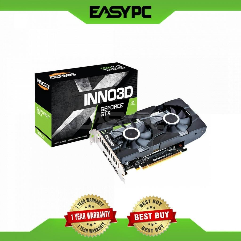 EasyPC| Inno3D GTX 1650 Twin X2 OC/Twin X2 OC V3 4gb 128bit GDdr6 Gaming Videocard | Shopee ...