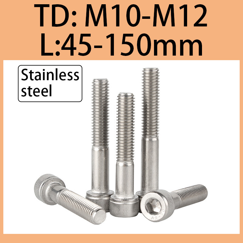 304 stainless steel bolt half tooth hexagonal bolt cup head bolt ...