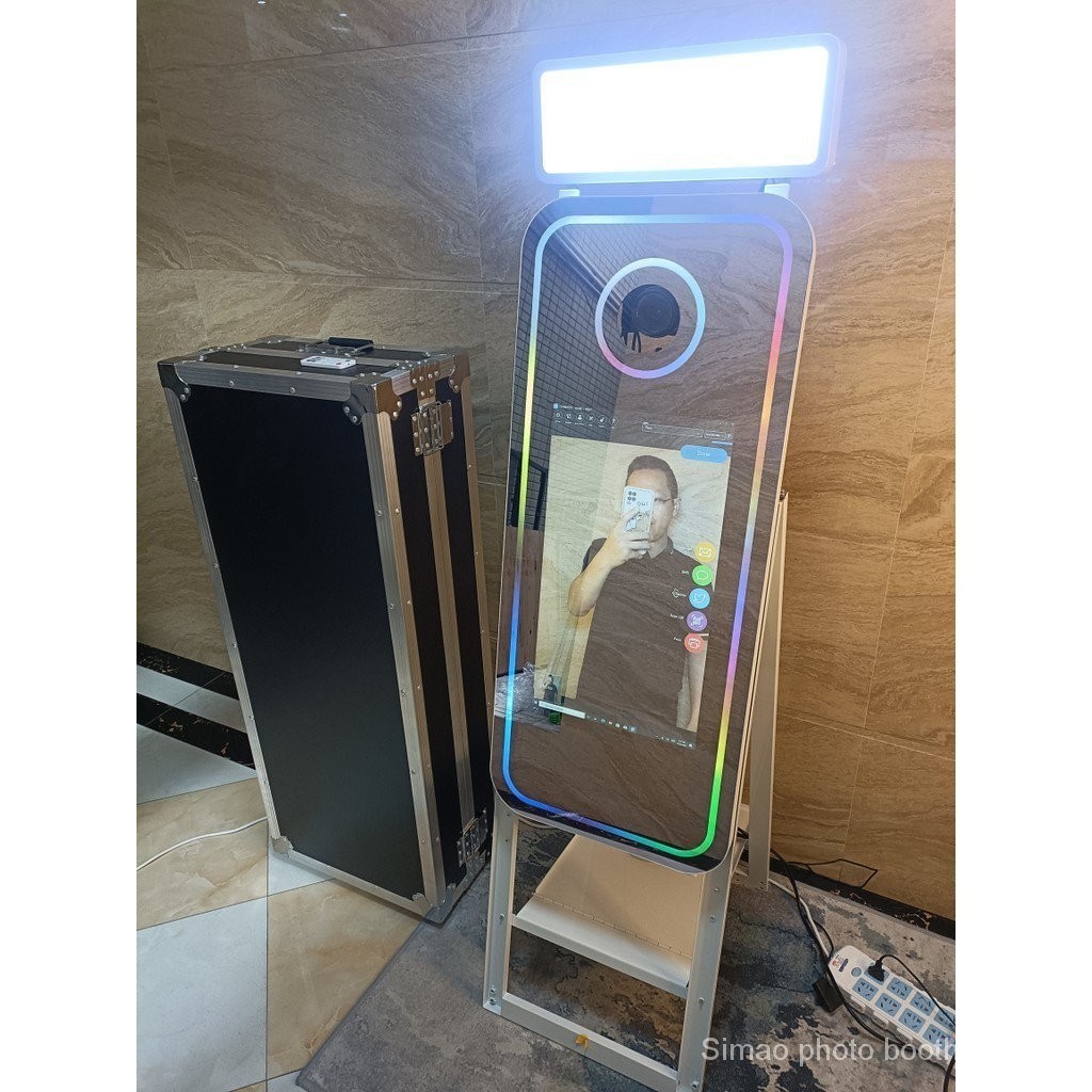 《manila in stock》40 inch Mirror Photo Booth Machine selfie portable ...