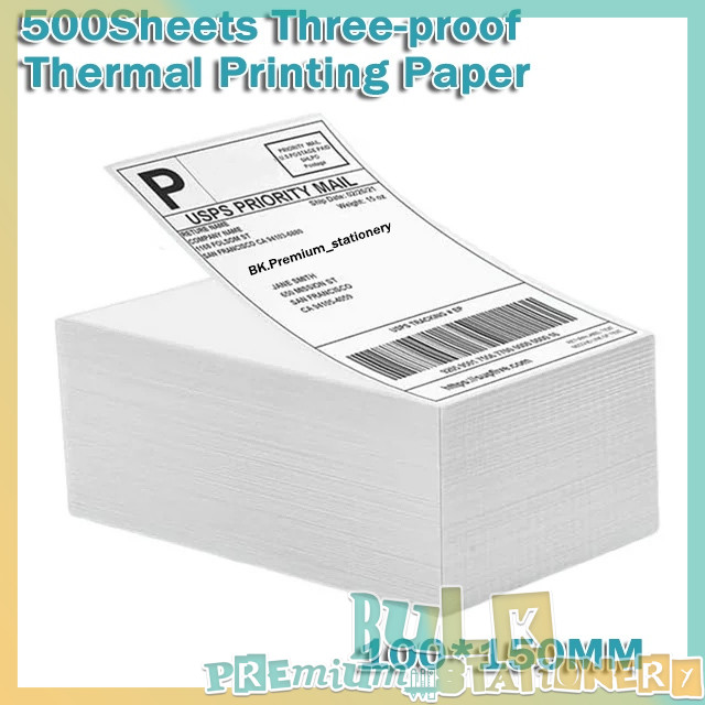 Sticker FOLD A6 Size TRIPLE PROOF 100x150mm Thermal Shipping Label ...