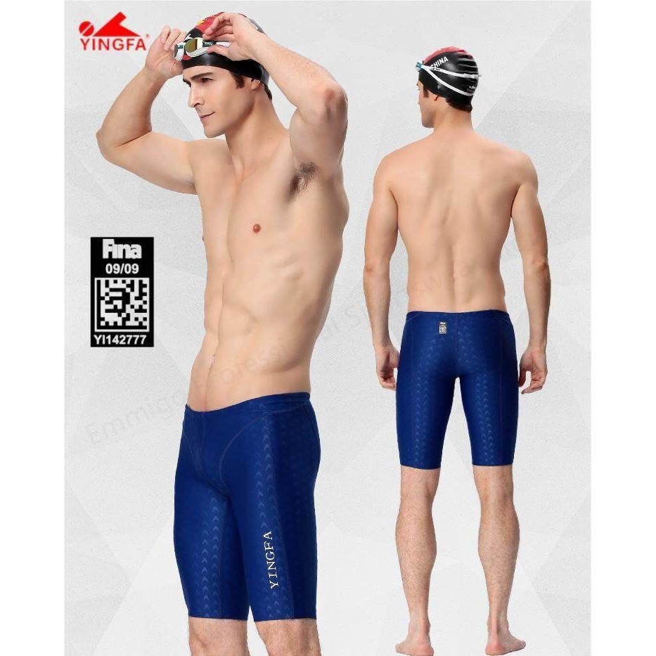 FINA Approved Men Professional Swimming Jammer Boys Swim Trunks ...