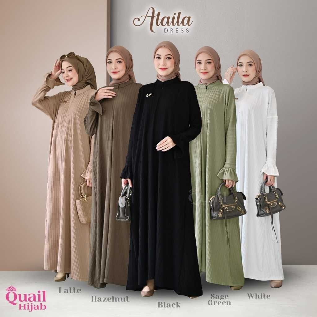 Alaila Dress original Quail Hijab Women Mat Sabrina Knit Antem Wudhu Can Be Uniform | Shopee ...