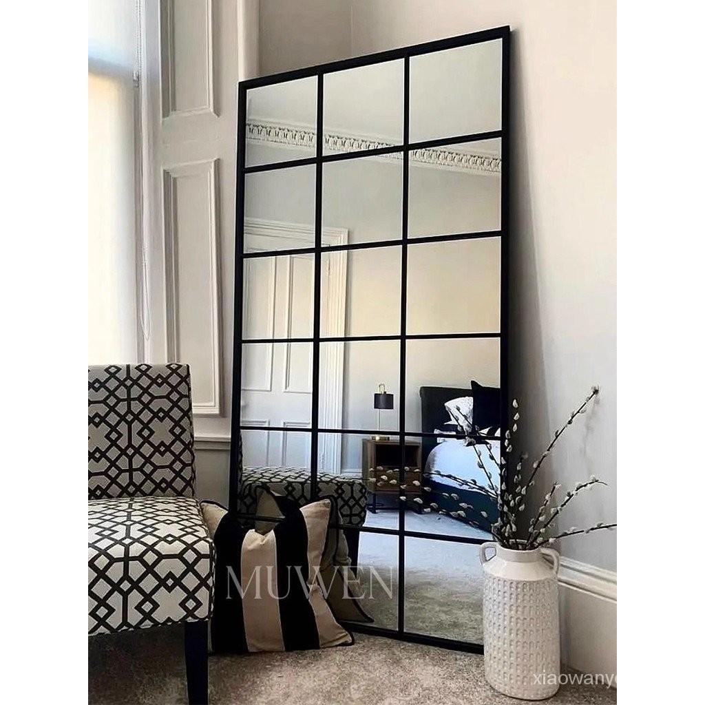 French Minimalist Full-Length Mirror Simple ins Wind Dressing Mirror ...