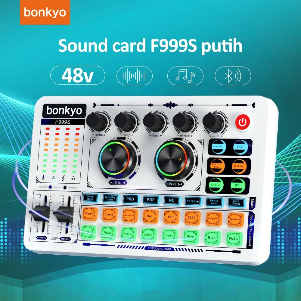 Bonkyo F999S 48v SoundCard Bluetooth compatible External Wireless DJ ...