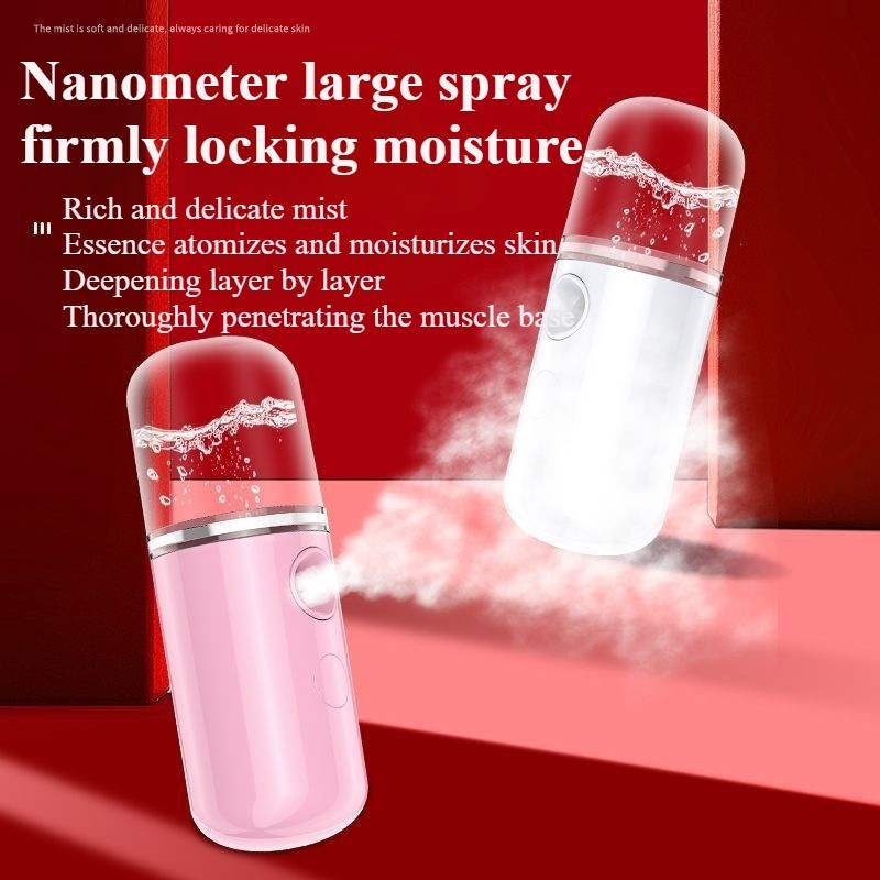 CkeyiN 30ml Mini Facial Steamer Mist Sprayer Nano Mister Hydrating Face ...