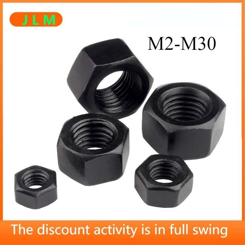 ((JLMP) High-strength Nut Grade 8.8/Grade 12.9 Black Hex Nut M2M2 ...