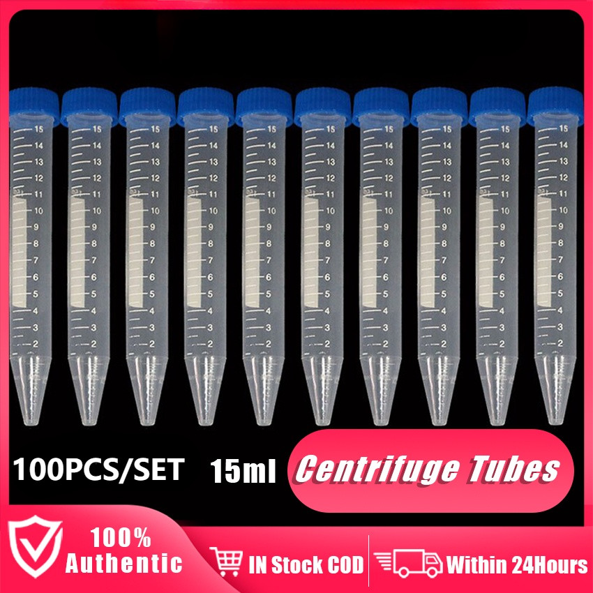 (COD)100PCS/Pack Centrifuge test tube Clear Conical Buttom for ...
