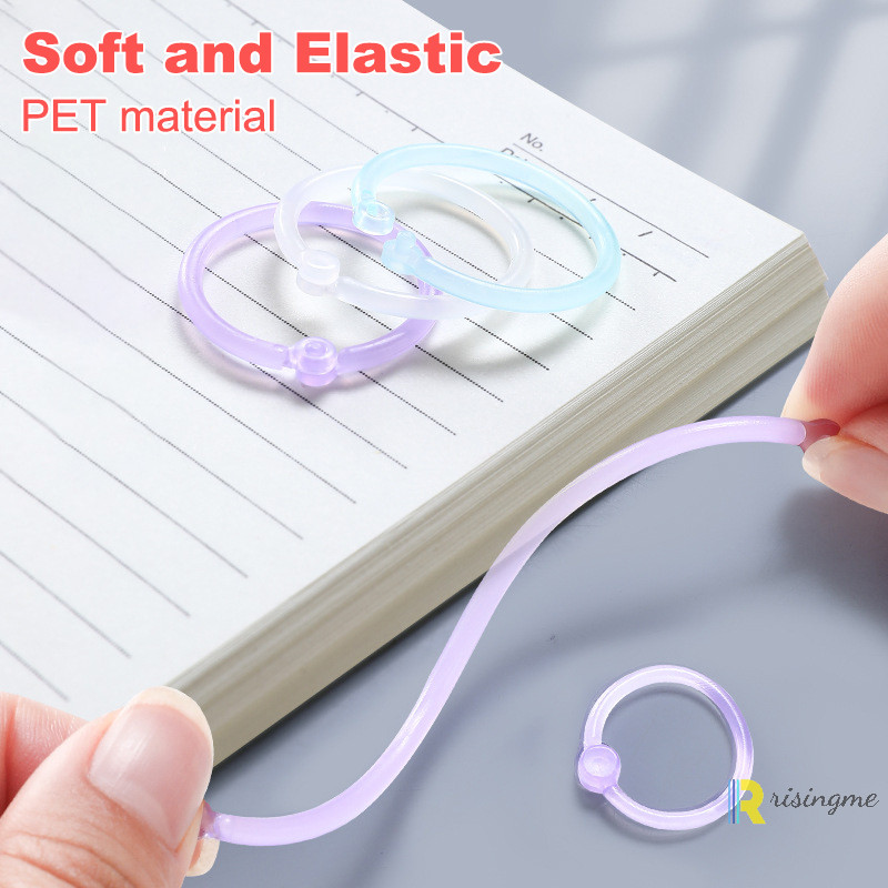 [Risingme] 10/15/32Pcs Plastic Ring Binder 15/20/25mm DIY Albums Circle ...
