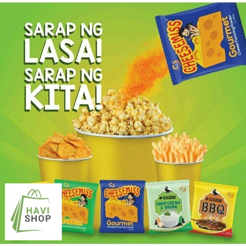 HAVI SHOP Fries Flavor Powder Cheese BBQ Sourcream Cheesemiss Rancheros ...