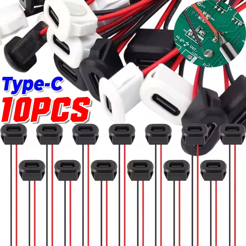 2-10Pcs Type-C 2-Pin Connector Jack - Female Charging Port Connector ...