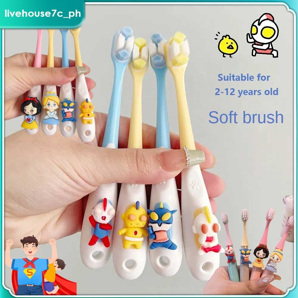 Kids Spider-Man Toothbrush Ultra-fine Soft Toothbrush Batman Ultraman ...