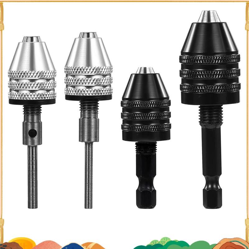 4Pack Round to Hex Adapter 1/4 1/8 1/16Inch Drill Chuck Adapter Keyless ...