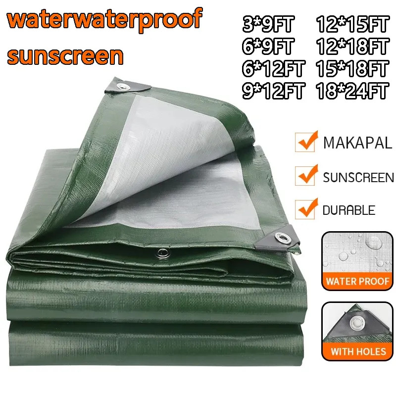 Trapal Waterproof Makapal Multiple Sizes Tolda Makapal Rain Cover ...
