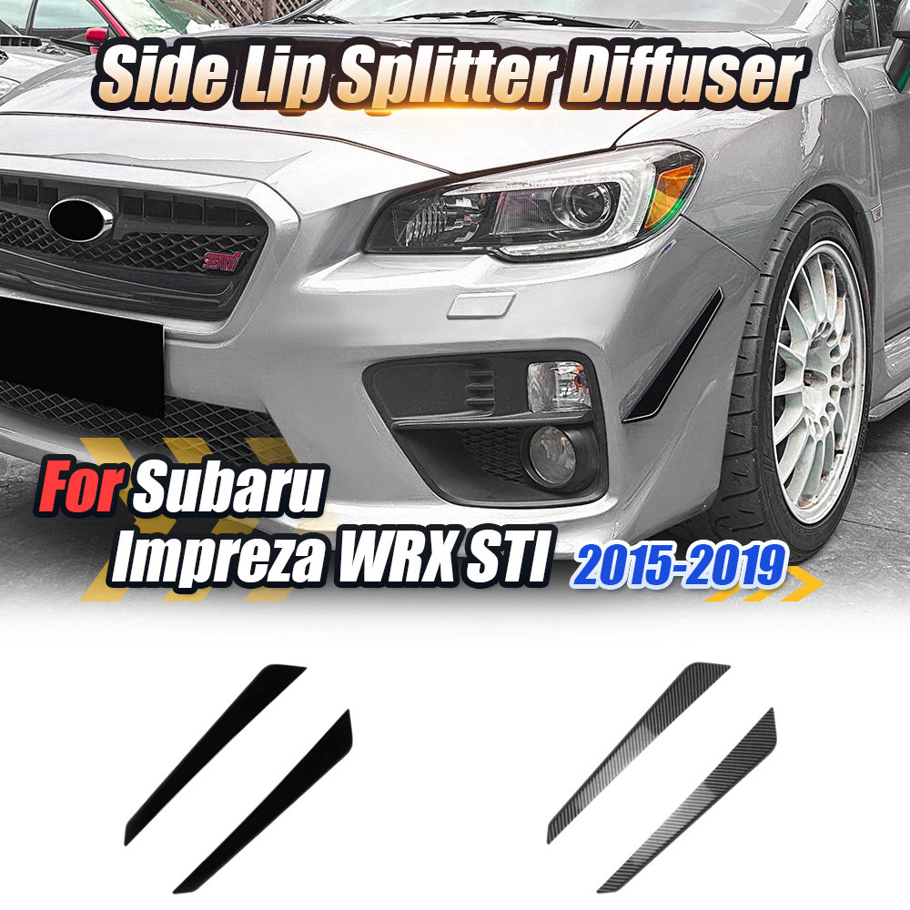 Car WRX STI VA Front Side Canards Wings Trim Bumper Spoiler Diffuser ...