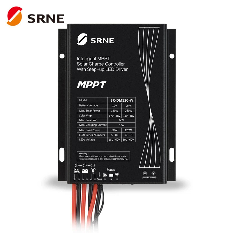 SRNE SR-DM120 12V 24V MPPT LED Solar Street Light Controller 10A ...